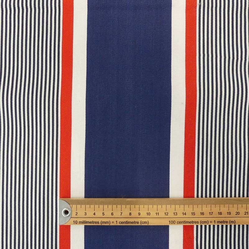 Tissu Toile Transat Playa St Brieux Rouge - Tissus des Ursules