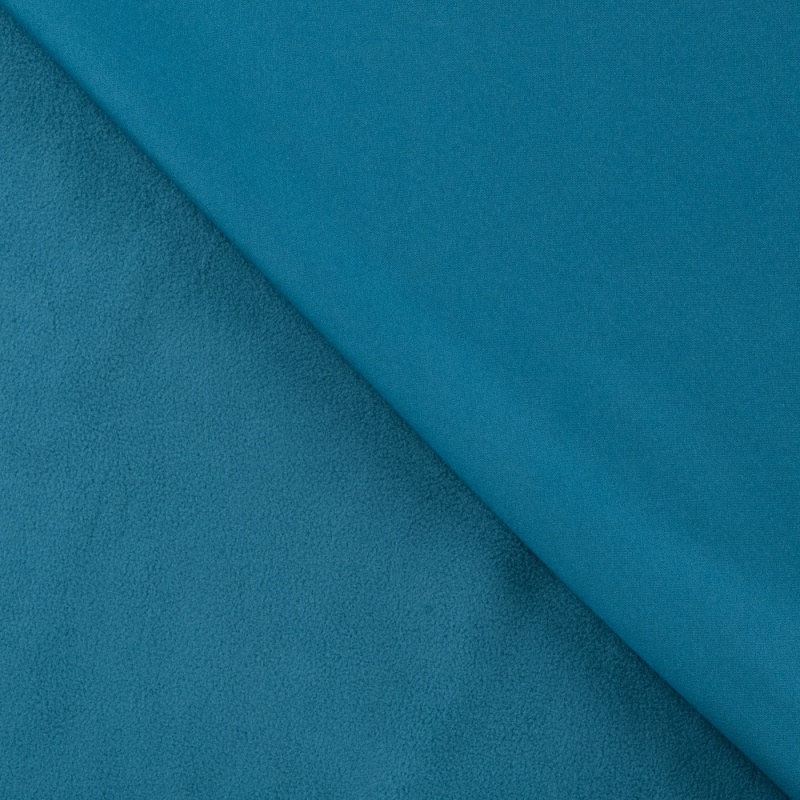 Tissu Softshell Rainy Bleu Petrole - Tissus des Ursules