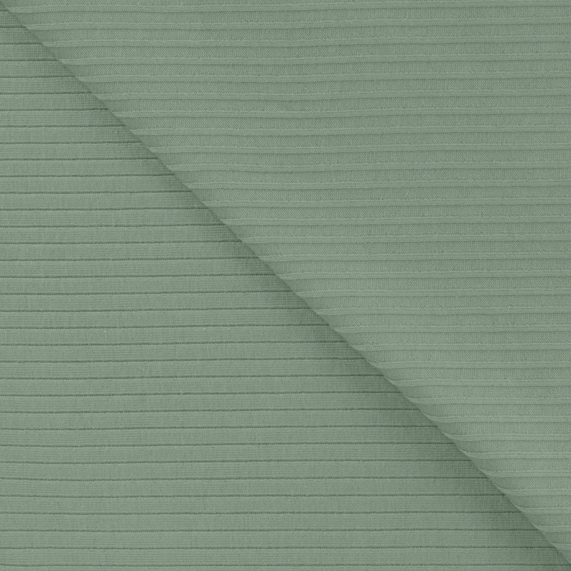 Tissu Jersey Côtelé Mandy Tilleul - Tissus des Ursules