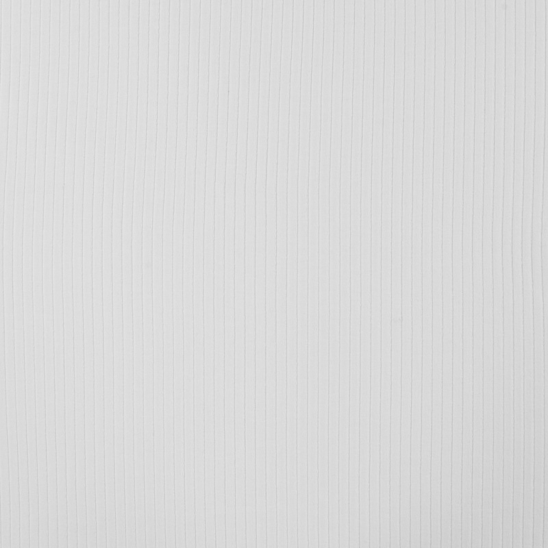 Tissu Jersey Côtelé Mandy Blanc - Tissus des Ursules