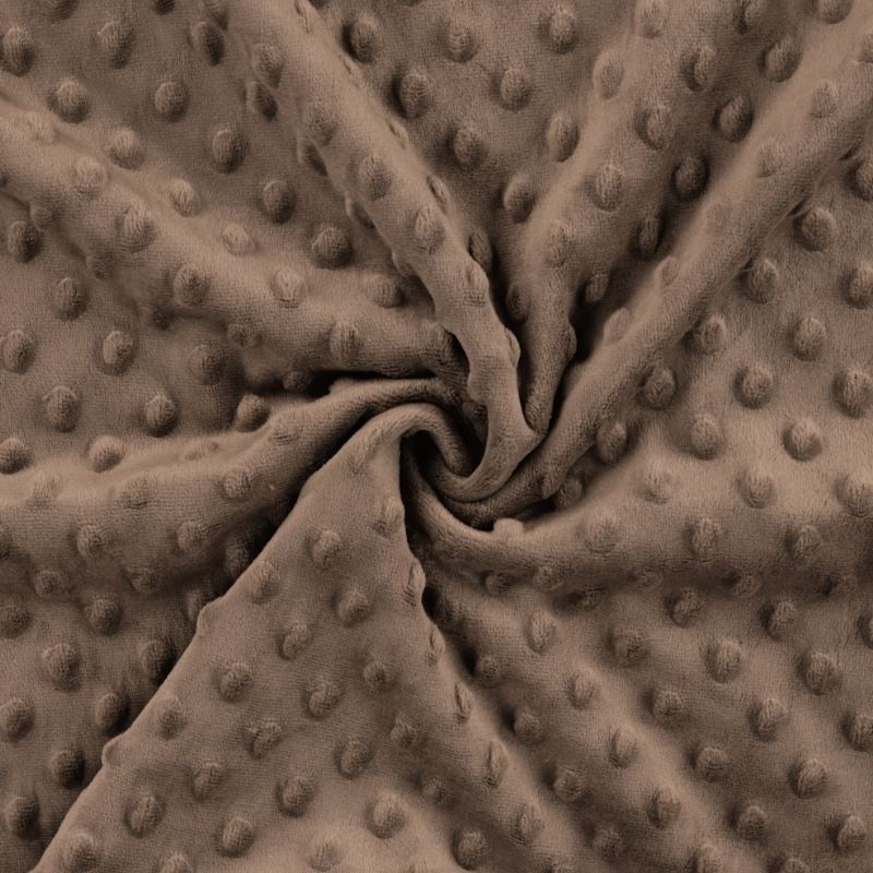 Tissu Bubble Minky Uni Choco - Tissus des Ursules