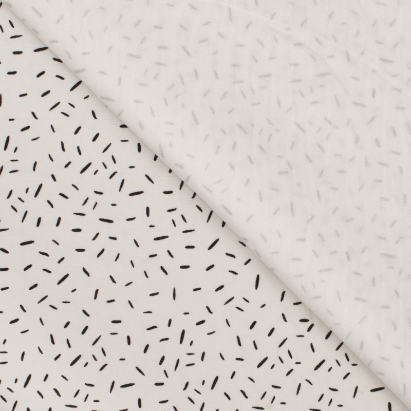 Tissu Jersey Coton Confetti Blanc - Tissus des Ursules