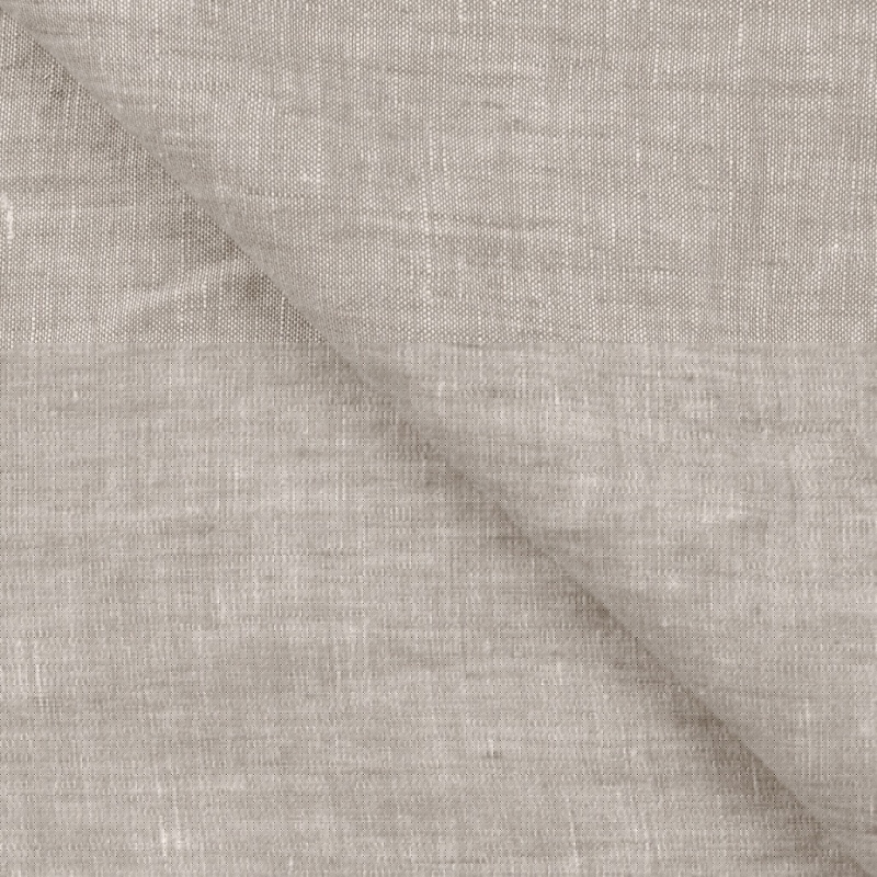 Tissu Lin Georgio Chiné Uni Naturel - Tissus des Ursules