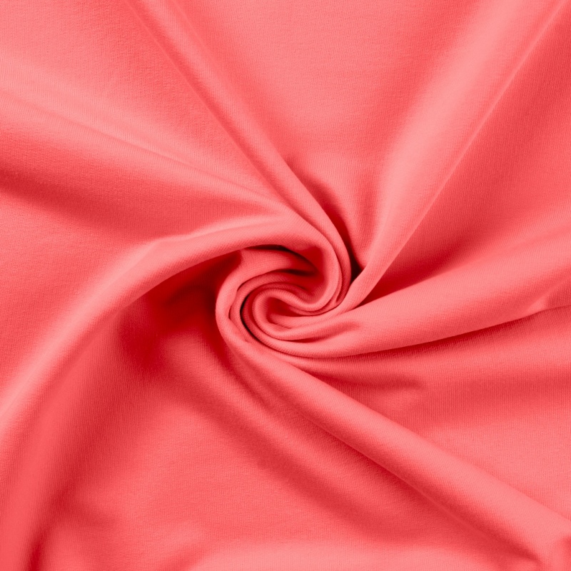 Tissu Sweat French Terry Corail - Tissus des Ursules