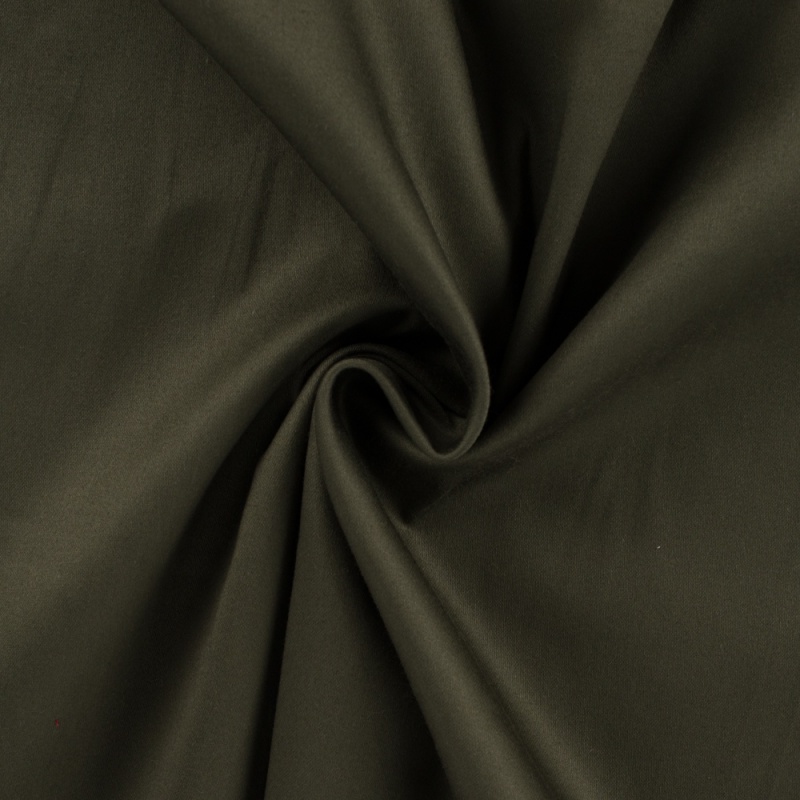 Tissu Coton Satin Army - Tissus des Ursules
