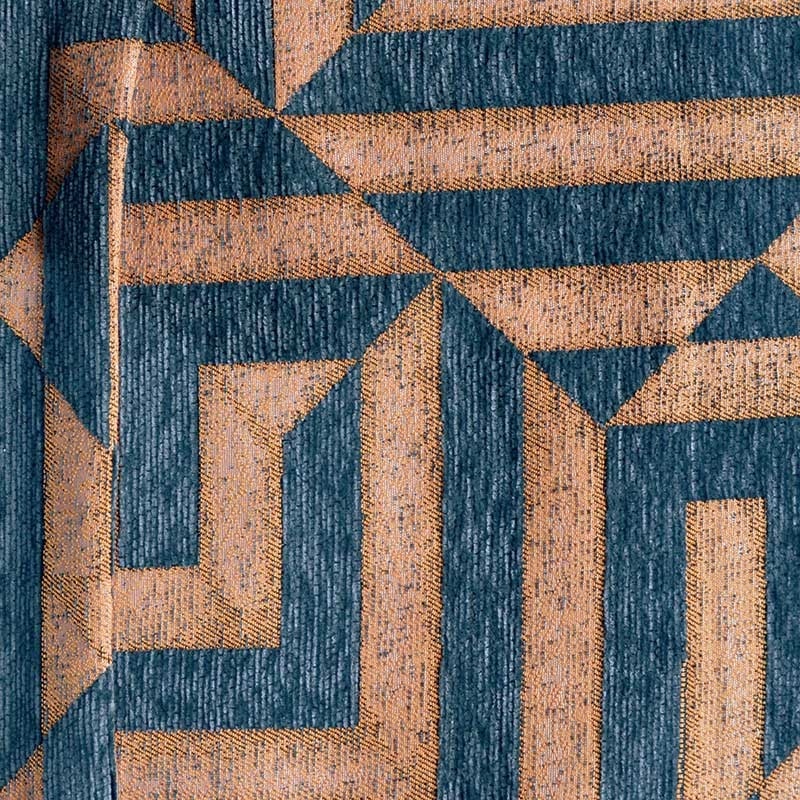 Tissu Jacquard Chenille Marquy Ocre - Tissus des Ursules
