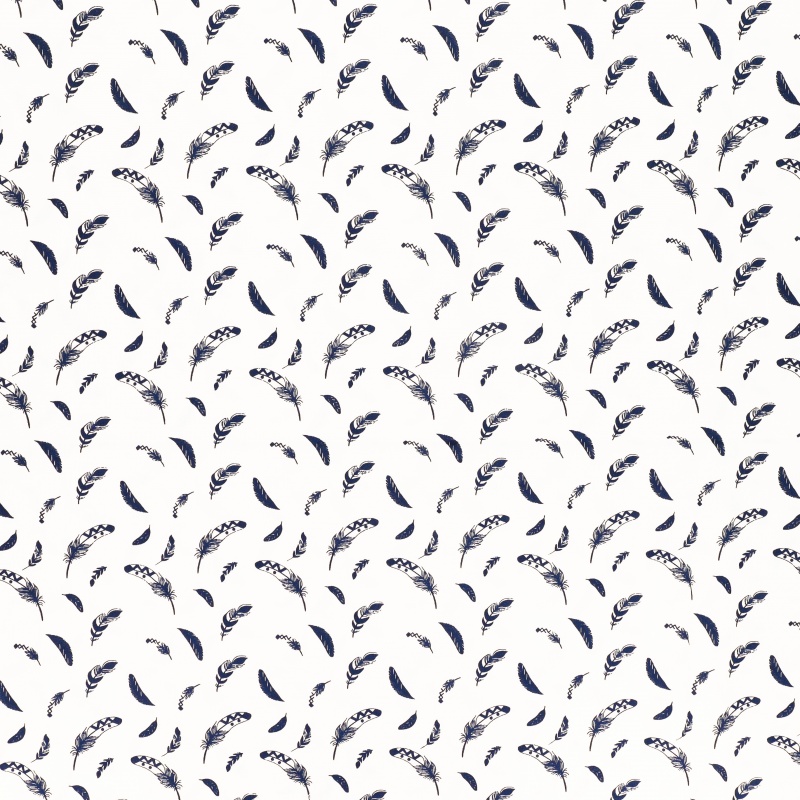 Tissu Plume Coton 57fils Indigo - Tissus des Ursules
