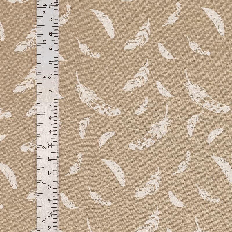 Tissu Plume Coton 57fils Galet - Tissus des Ursules