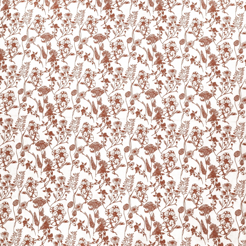 Tissu Nadine Coton 57fils Feu - Tissus des Ursules