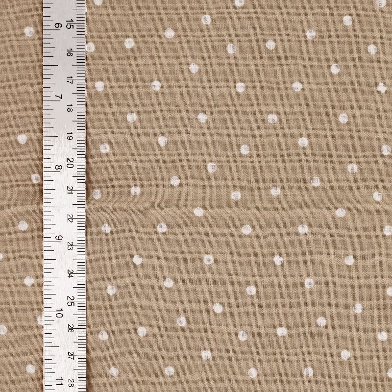 Tissu Pois Coton 57fils Galet - Tissus des Ursules