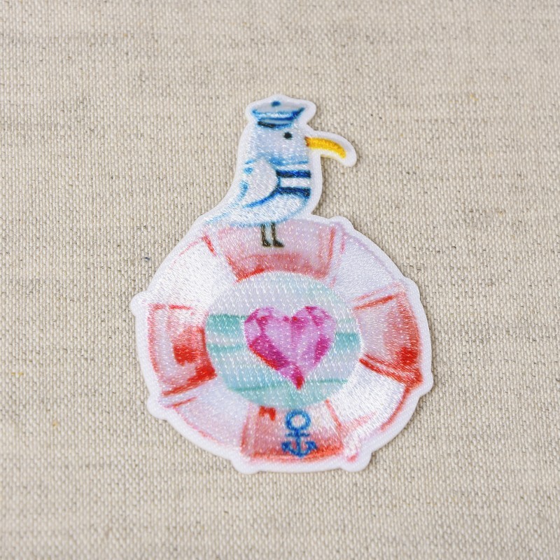 Ecusson monde pastel - Bouée - Tissus des Ursules