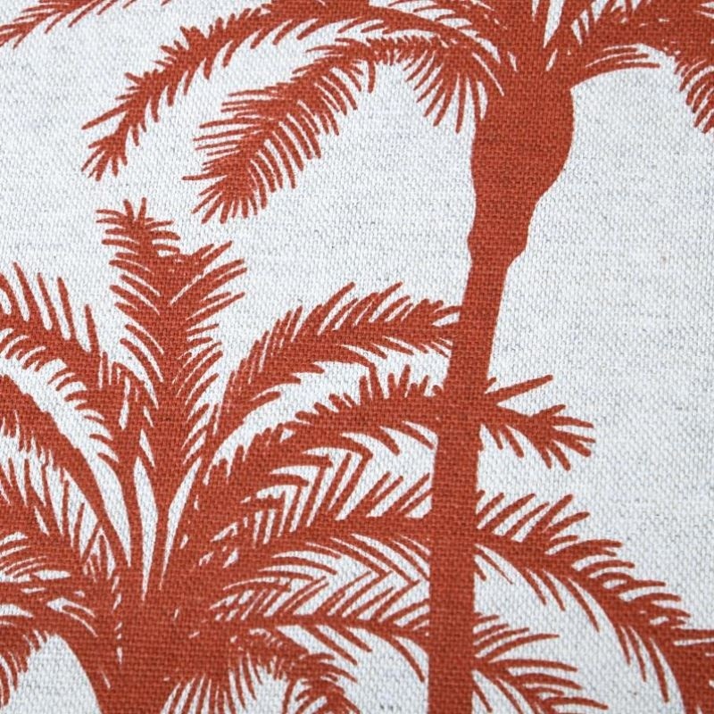Tissu Toile Imprimée Zabeth Terracotta - Tissus des Ursules