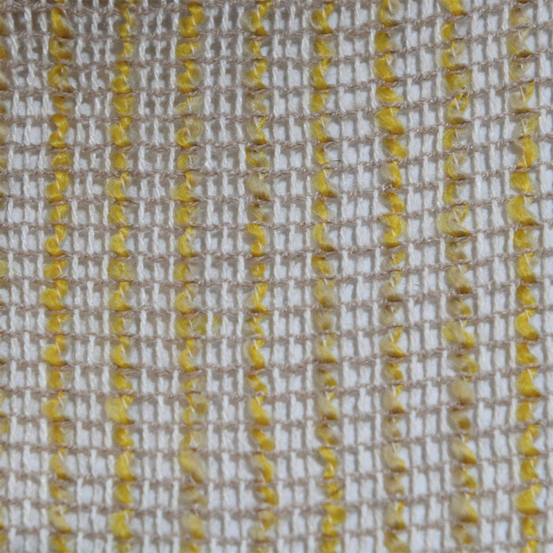 Tissu Aris Filet Ocre - Tissus des Ursules