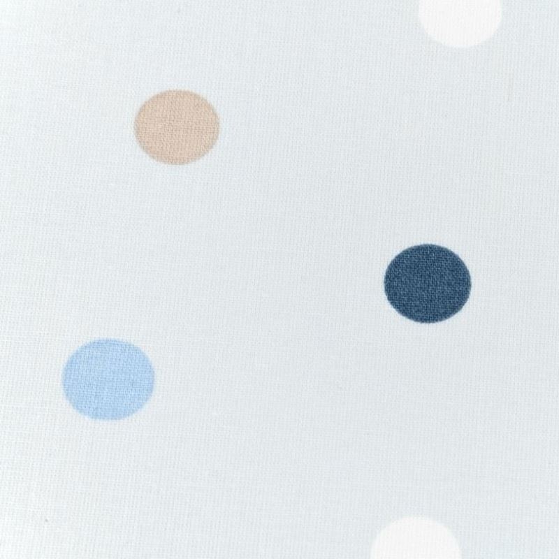 Tissu Coton Imprimé Pastille Bleu - Tissus des Ursules