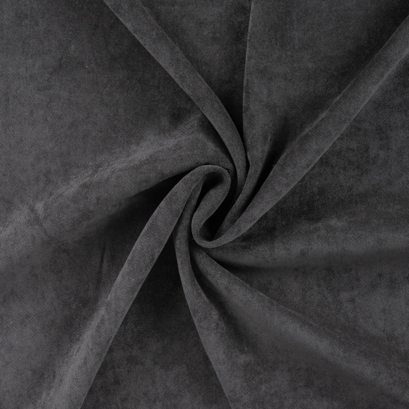 Tissu Velours Ras Noir - Tissus des Ursules