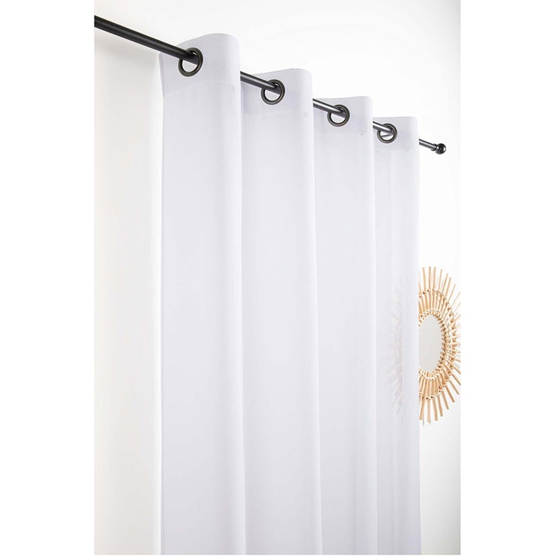 Tissu Etamine Bouclette Meteore Blanc - Tissus des Ursules