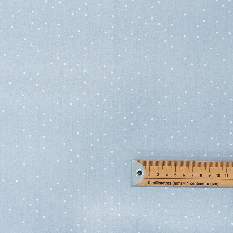 Tissu Coton Imprimé Multi Dots Blue - Tissus des Ursules