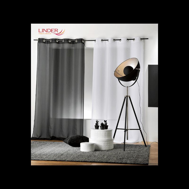 Voile Chic Anthracite Plombé - Tissus des Ursules