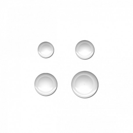 Bouton rond relief tunnel - Tissus des Ursules