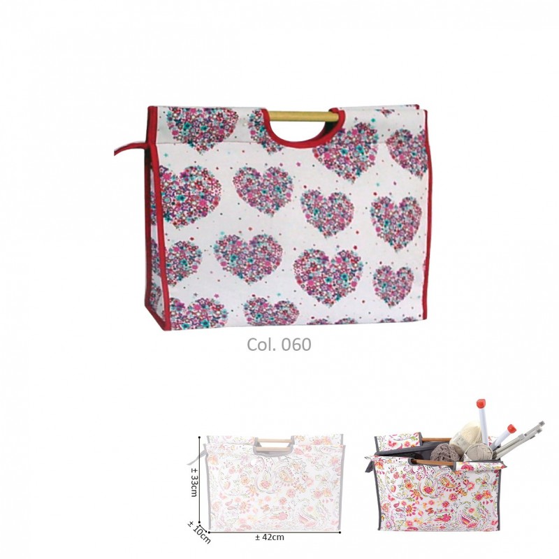 Sac à tricot avec motifs - Tissus des Ursules