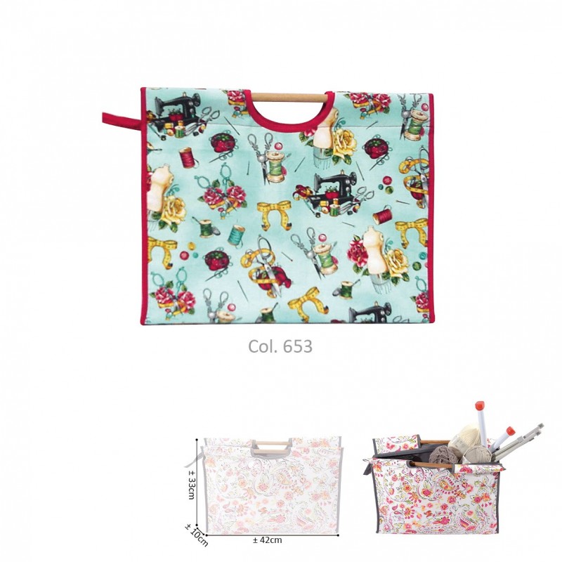 Sac à tricot avec motifs - Tissus des Ursules