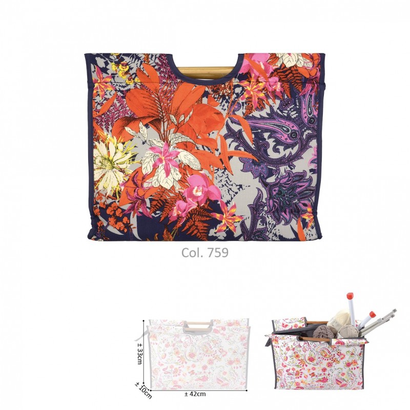 Sac à tricot avec motifs - Tissus des Ursules