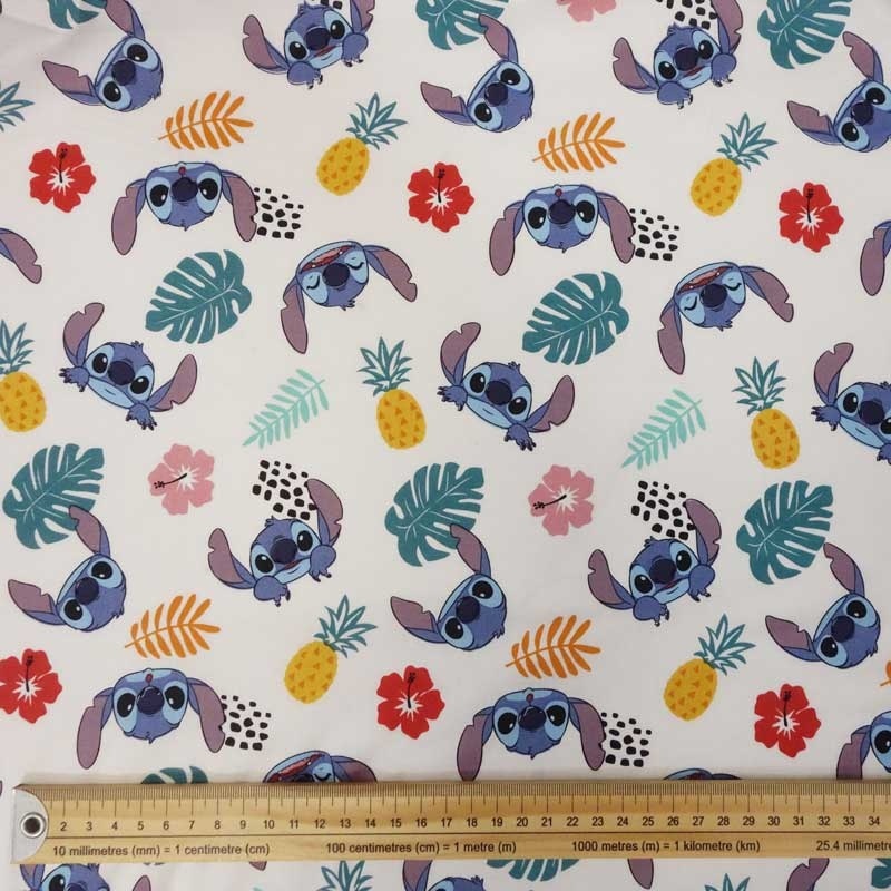 Tissu Licence Hawaian Stitch Imprimé Multico - Tissus des Ursules