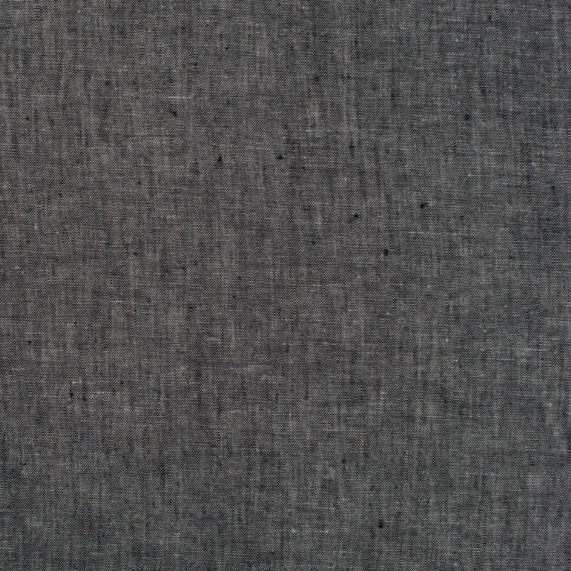 Tissu Lin Georgio Uni Gris Foncé - Tissus des Ursules