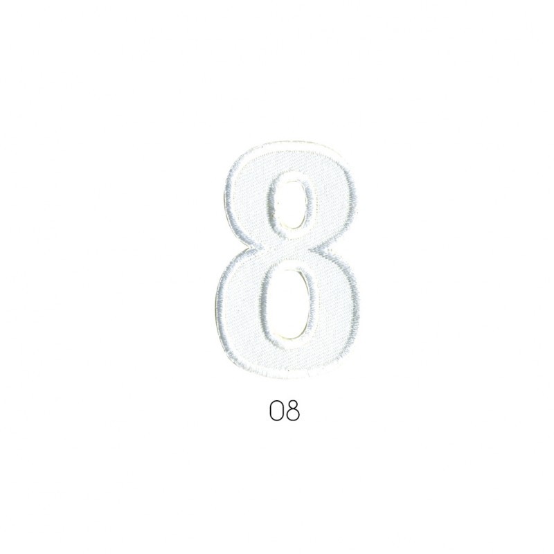 chiffre blanc - 8 - Tissus des Ursules